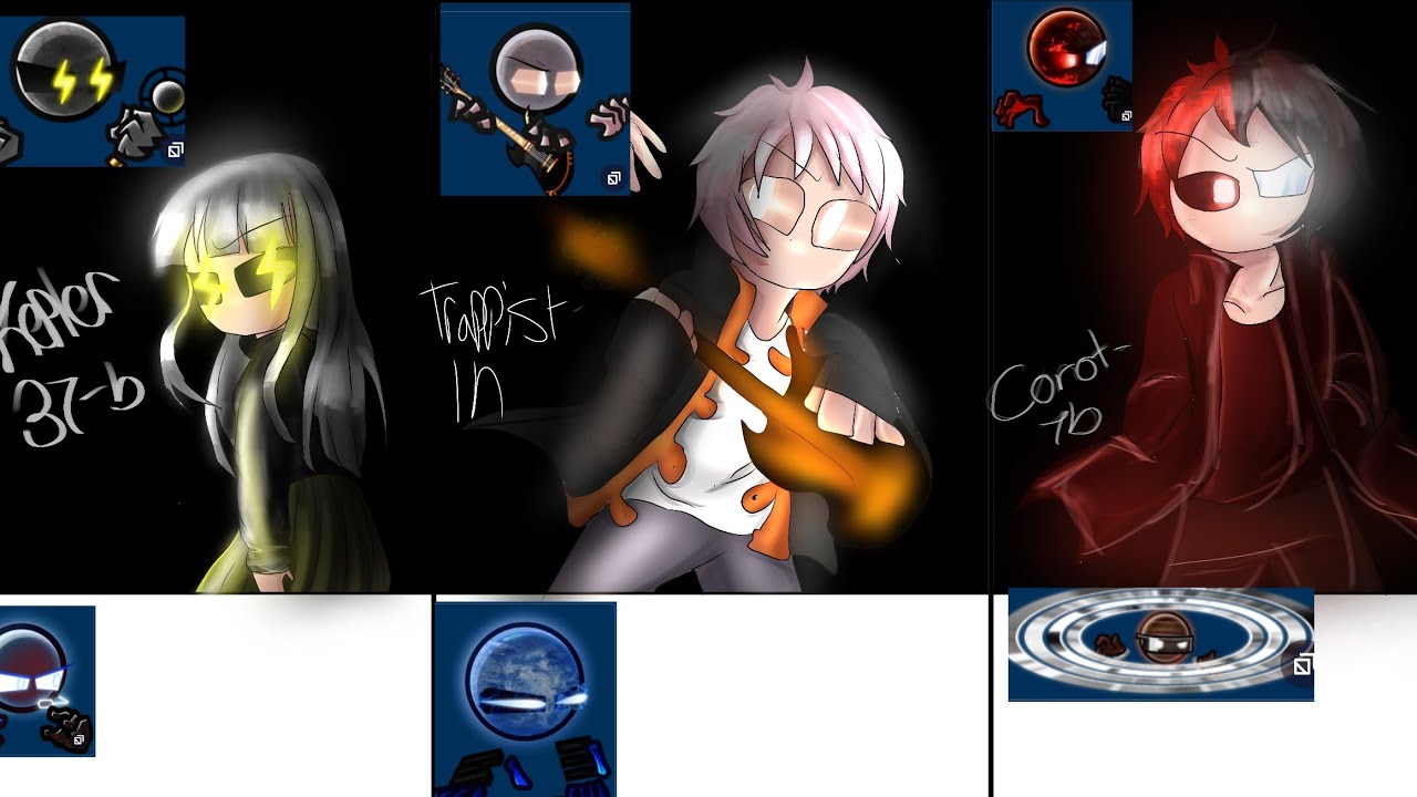 Drawing Exoplanets part 1 as Humans (Kepler 37b , Trappist 1h and Corot ...