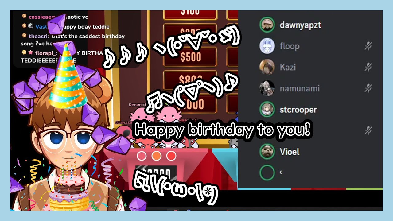【Teddiex_ clip】birthday songs to Teddie - YouTube