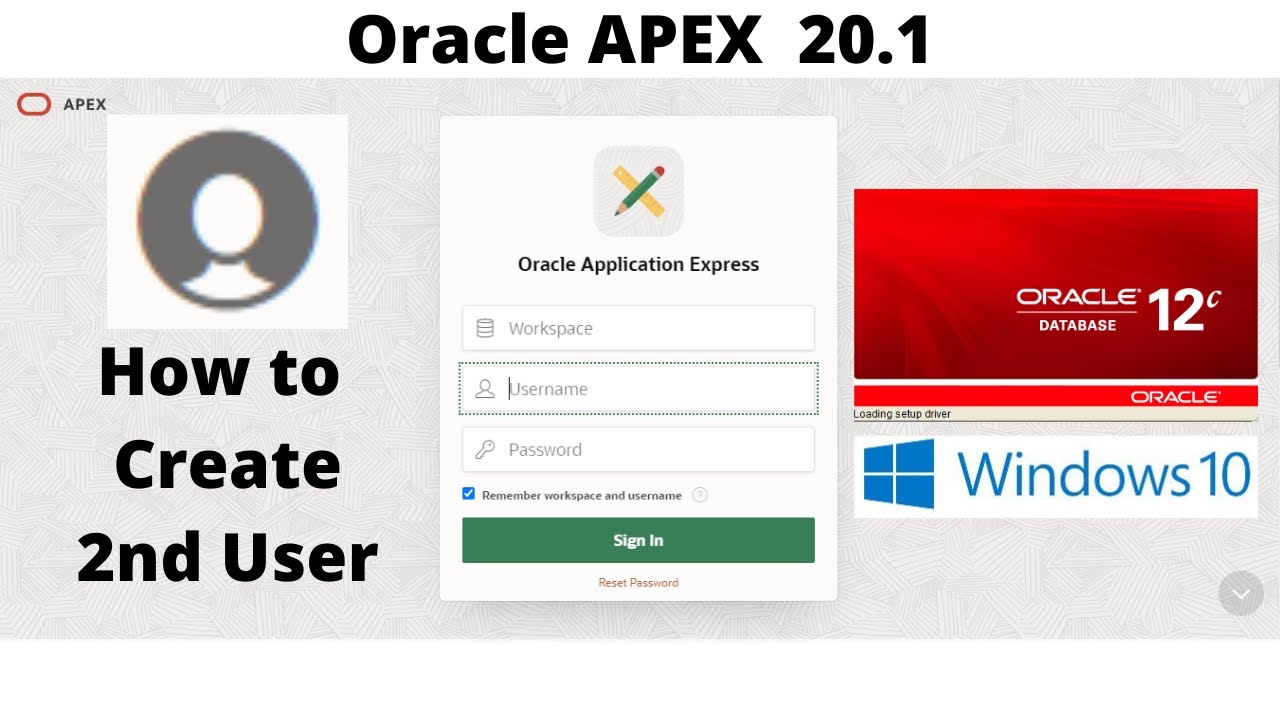 How to Create User | Oracle APEX 20.1 8K - YouTube