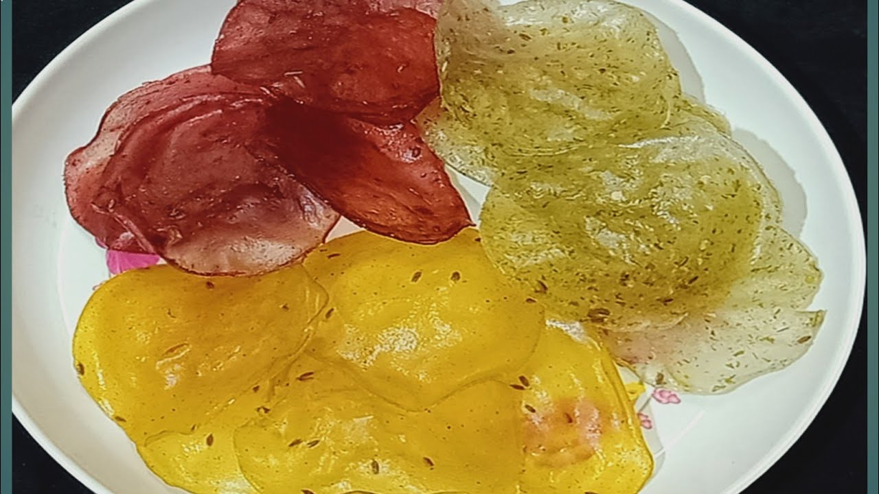 Natural கலர் அப்பளம் | No Chemical |Colour Appalam Recipe in Tamil ...