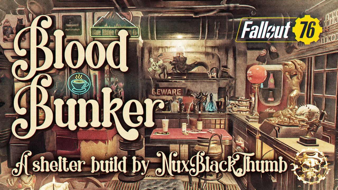 Fallout 76 Shelter Build - The Blood Bunker - By Nux - YouTube