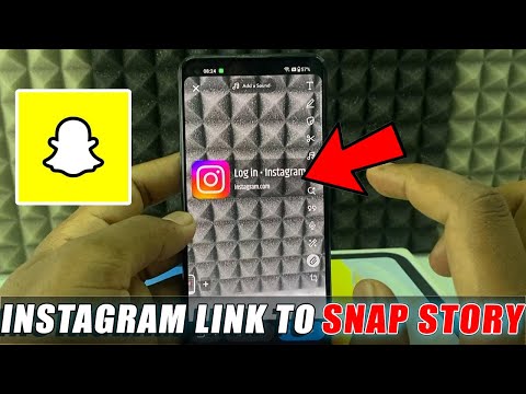 how to add instagram link to snapchat story?