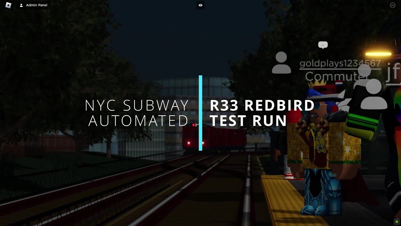 R33 Redbird Test Run | Roblox NYC Subway: Automated - YouTube