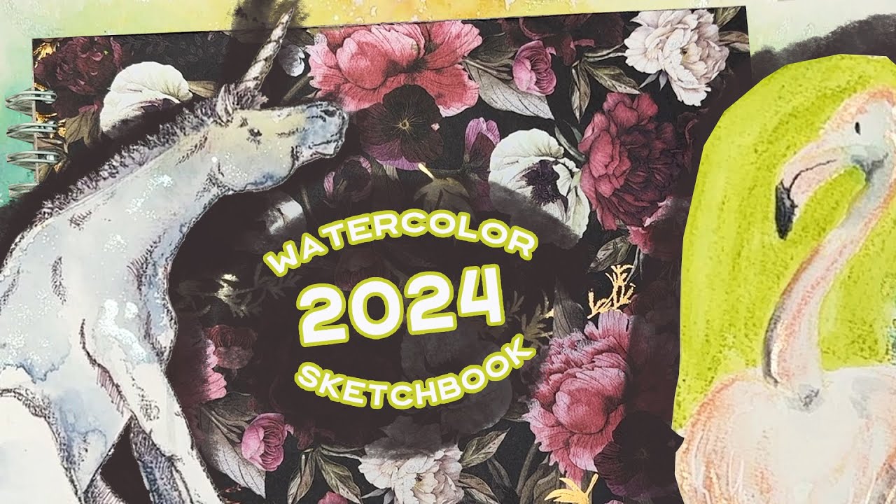 Watercolor sketchbook 2024 -A4 landscape - YouTube