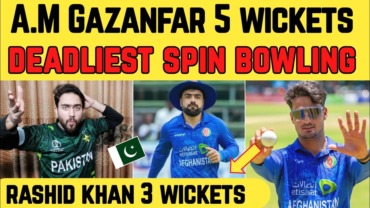 A.M Ghazanfar 5 Wickets | Afg vs Zim | Afghanistan spinners world class ...