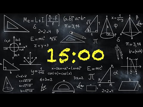 15 Minute Math Chalkboard Timer with School Bell 🏫📚📐📏