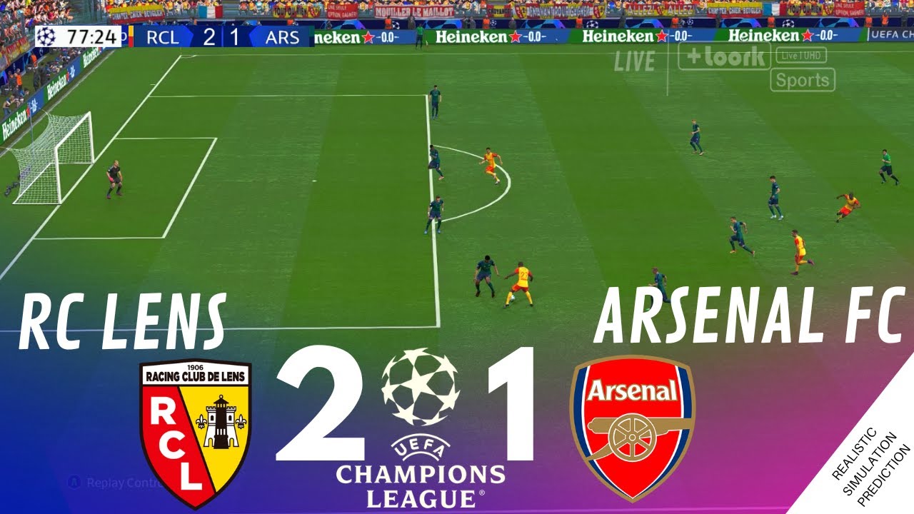 RC LENS vs. ARSENAL FC [2-1] MATCH HIGHLIGHTS • Video Game Simulation ...
