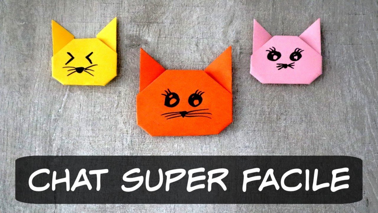 Petit Chat SUPER FACILE en Origami ! - YouTube