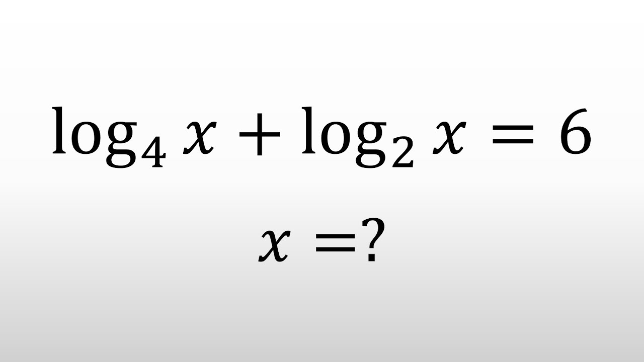 Log 4 log 2 6 maths rvchallenge math YouTube