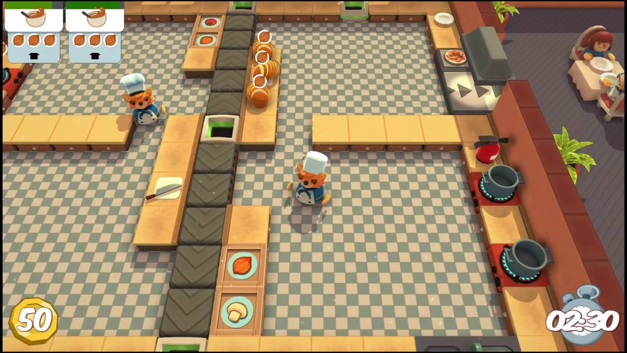 Overcooked, level 6-2, singleplayer, 3 stars - YouTube