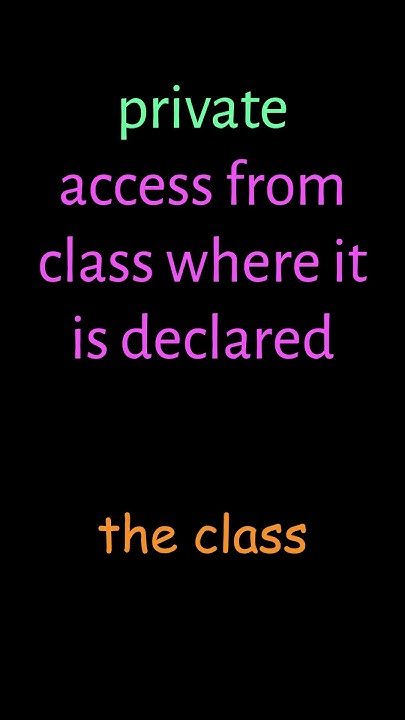 Access modifiers public, private, and protected in PHP - YouTube