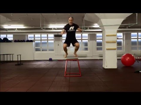 Plyometric Box Jump Squat - YouTube