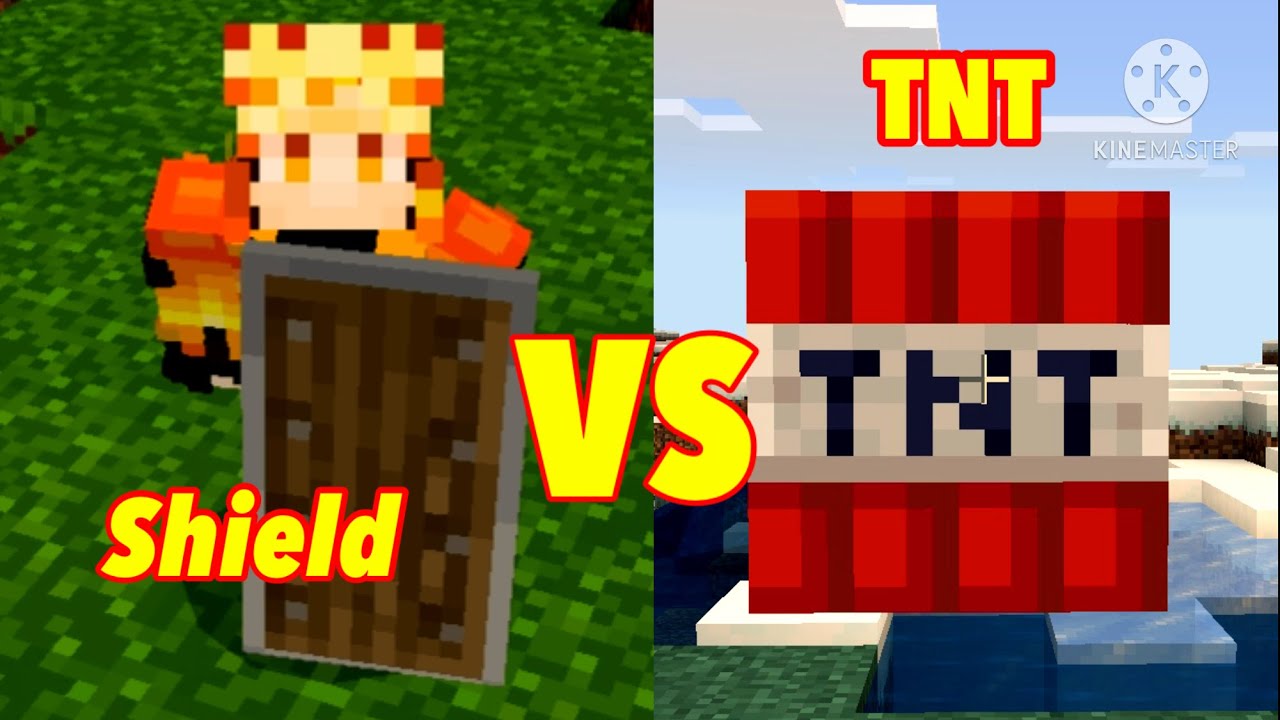 Minecraft Shield VS TNT - YouTube