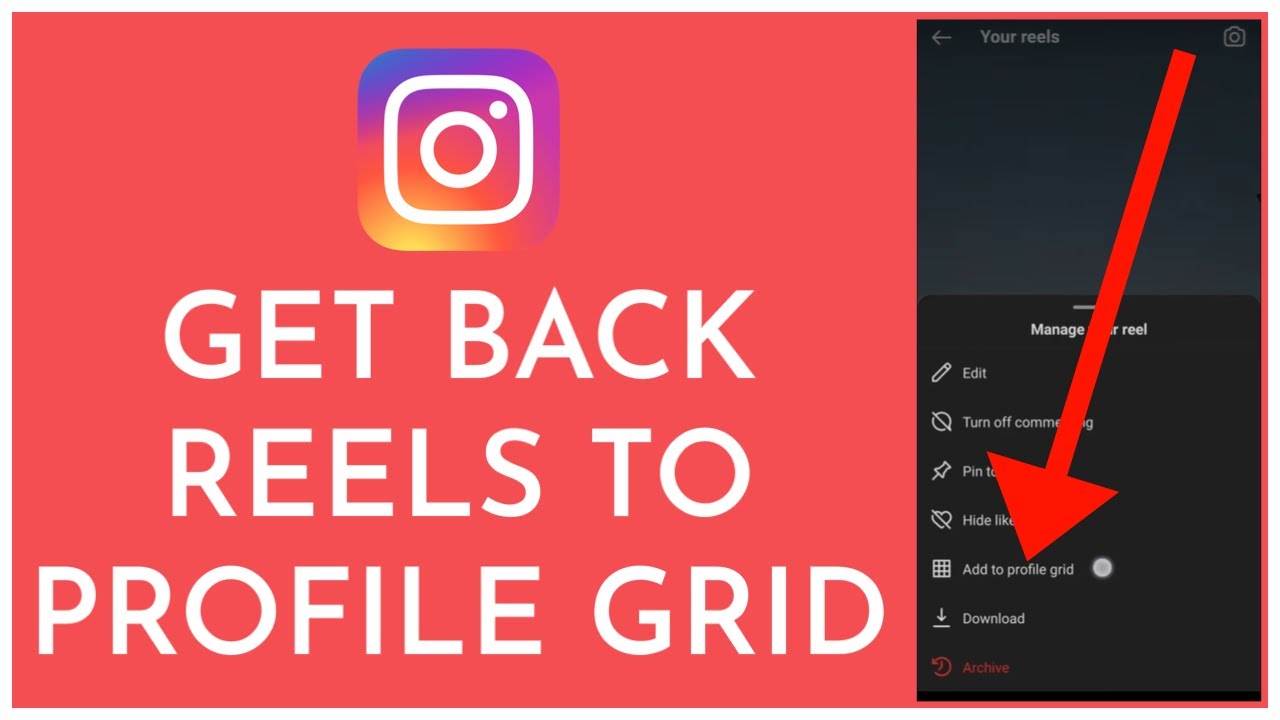 How To Get Back Reels To Profile Grid On Instagram (2023) - YouTube