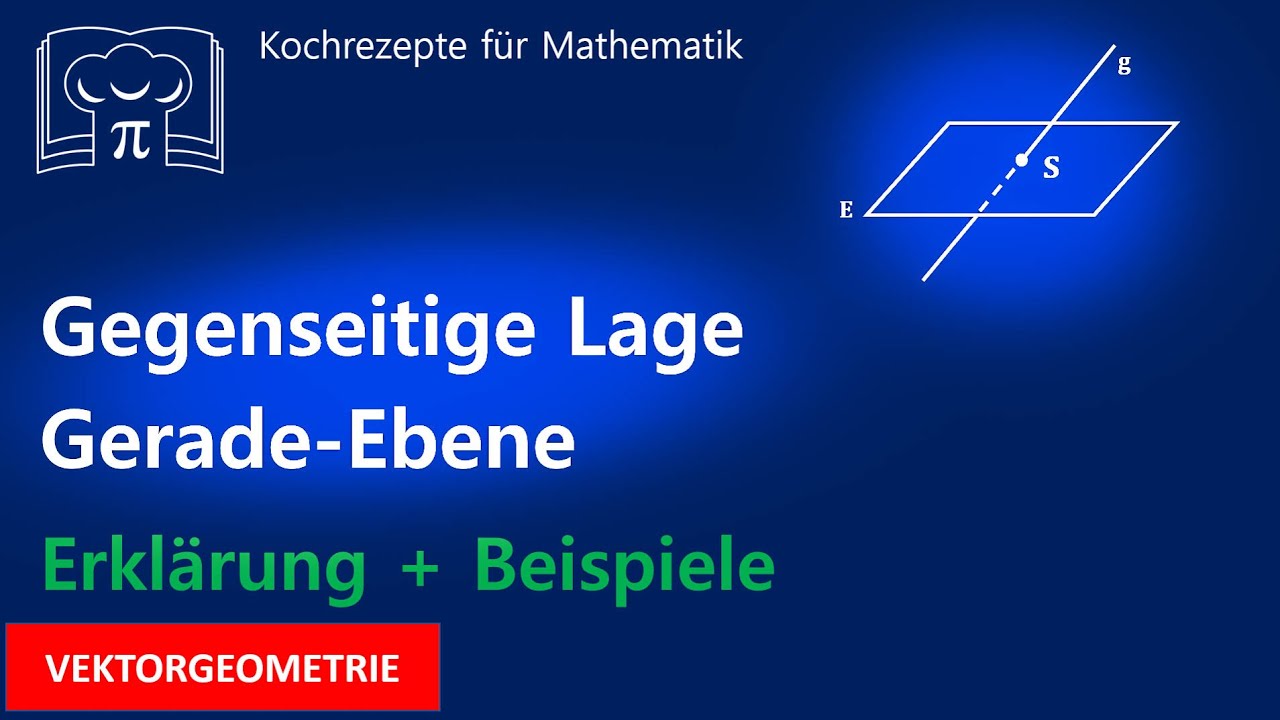 Lagebeziehung Gerade - Ebene - Schnittpunkt, parallel, Gegenseitige ...