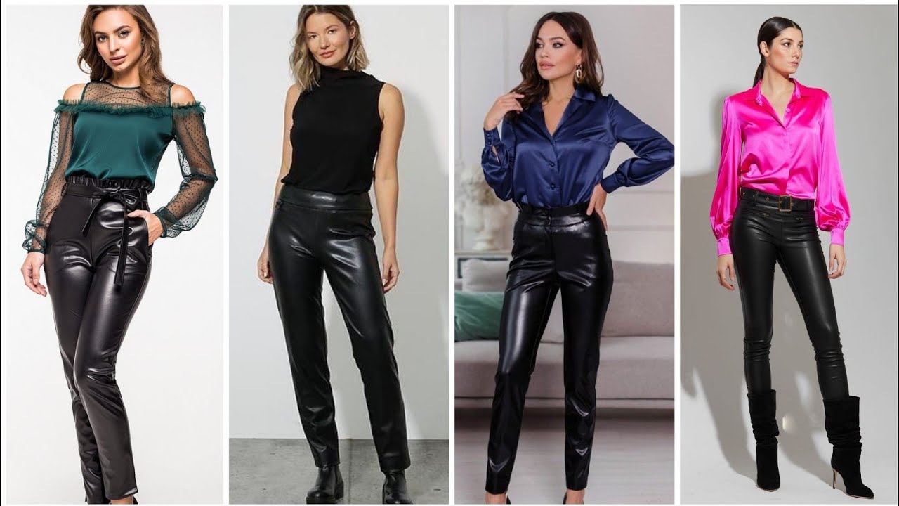 trending latest leather pants lagging outfit ideas//leather lagging ...