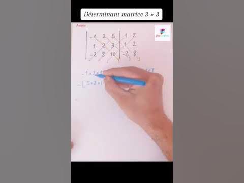 Déterminant matrice 3x3 - YouTube