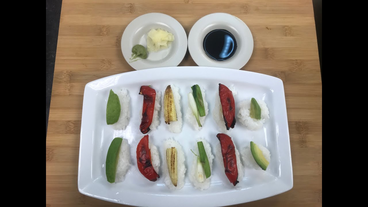 A Food Nation Recipe For Vegetable Nigiri Sushi - YouTube