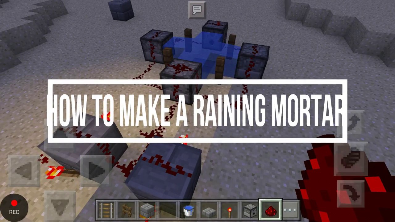 How to make RAINING MORTAR in Minecraft in ANDROID - YouTube
