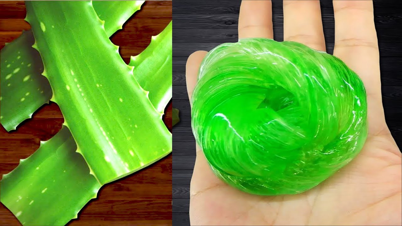 Making slime with Aloe Vera | Easy way to make slime in few minutes ...