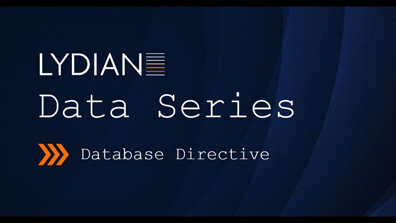 Lydian Data Series: Database Directive - YouTube