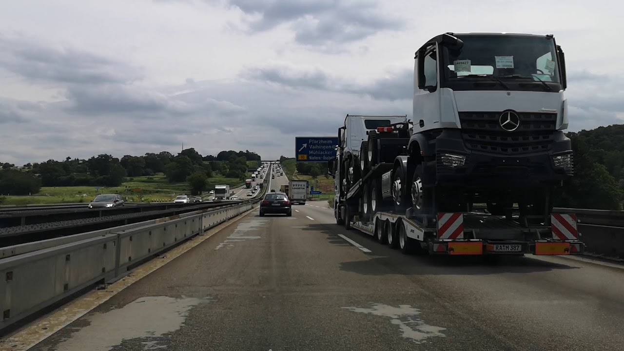Autobahn A8 bei Pforzheim, richtung Stuttgart - YouTube