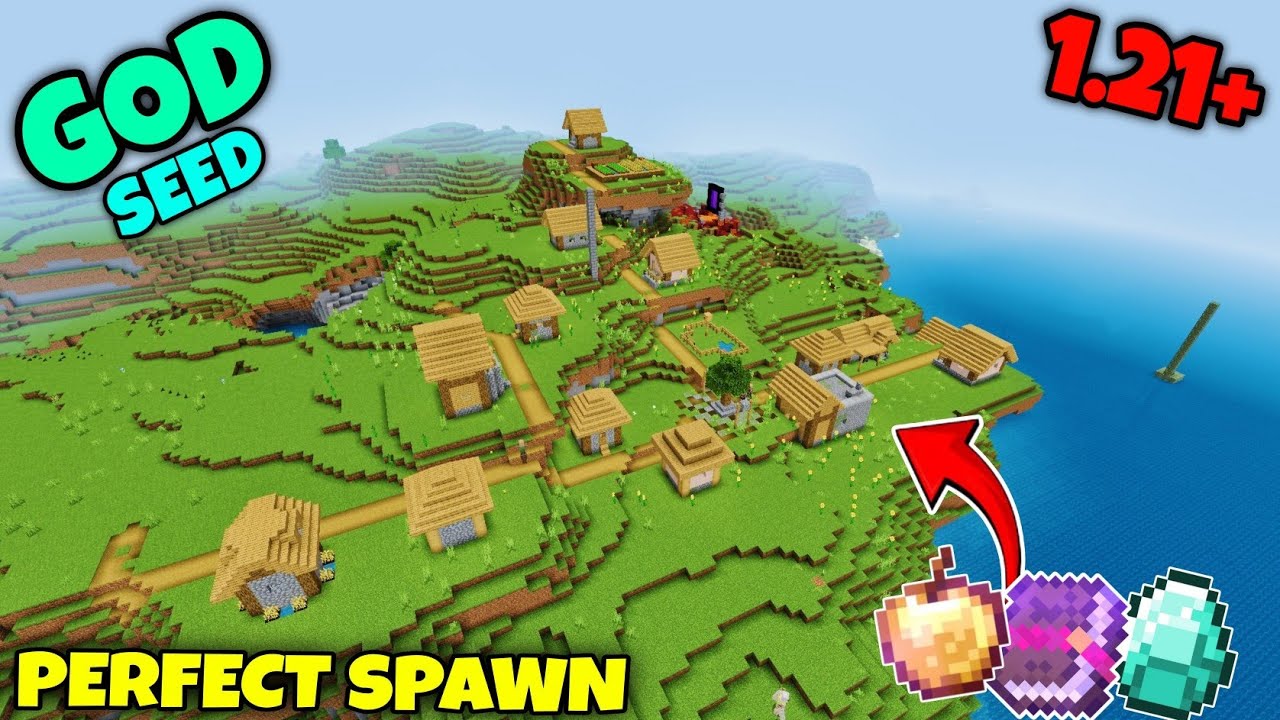 [God Seed] Minecraft 1.21 Bedrock & Pocket Edition | Seed Minecraft 1. ...