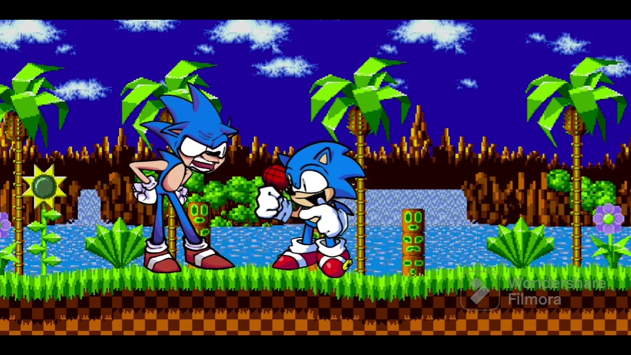 FNF SONIC JAYS SANTIAGO VS SONIC MODERNO - YouTube