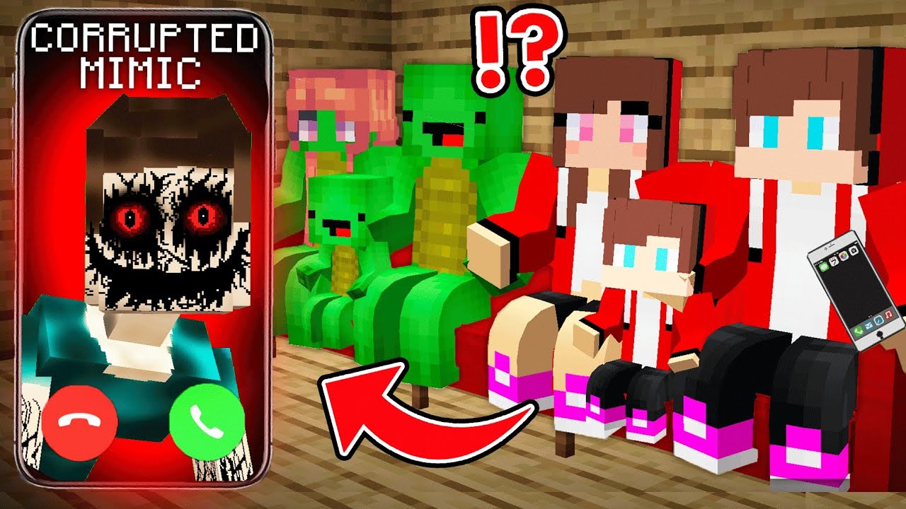 Why The Scary Corrupted Mimic Dweller Call JJ and Mikey Family at Night ...