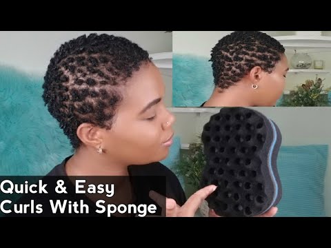 GET THE BEST CURLS WITH A CURL SPONGE ON NATURAL HAIR | TWA - YouTube