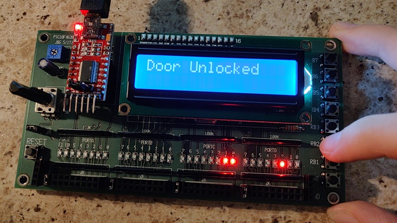 ECE 376 Homework #4 Door Lock - YouTube