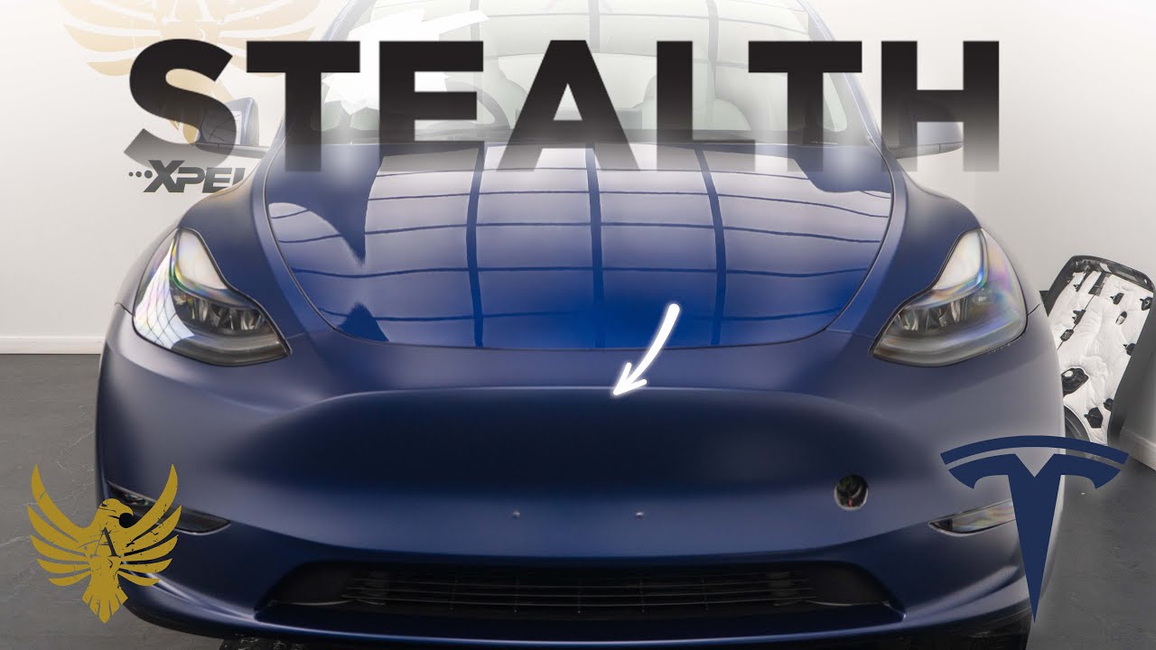 Blue Tesla Protected and Converted to Stealth PPF! - YouTube