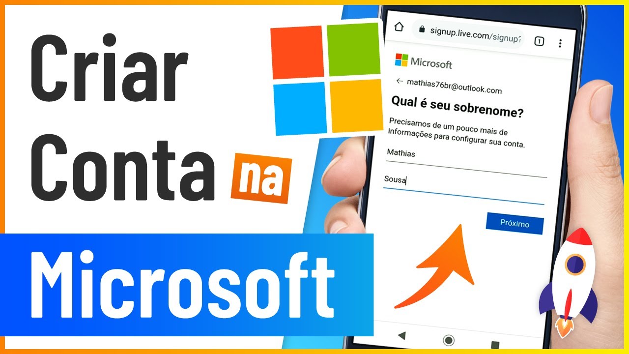 Como Criar uma Conta na Microsoft - Pelo CELULAR OU PC - YouTube