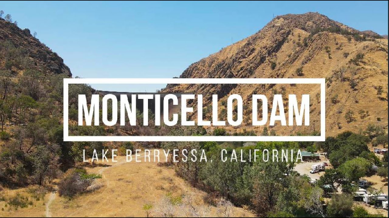 DJI Mavic Air 2 drone footage of Monticello Dam, Lake Berryessa ...