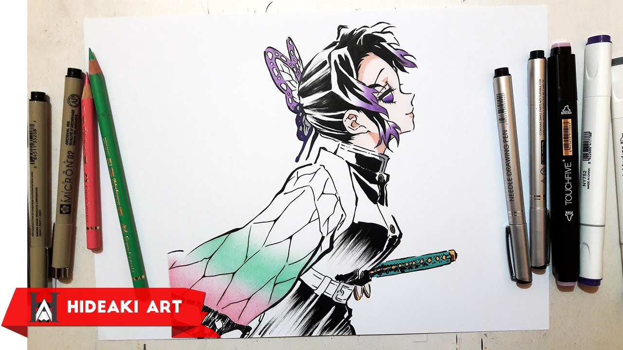 Drawing Shinobu || Demon Slayer - YouTube