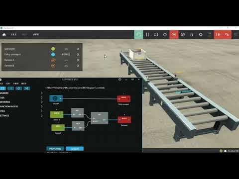 Simple conveyor automation | factory IO using control io - YouTube