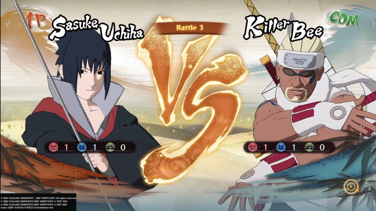 SASUKE VS KILLER BEE!!!🤕 FIGHT‼️ - YouTube
