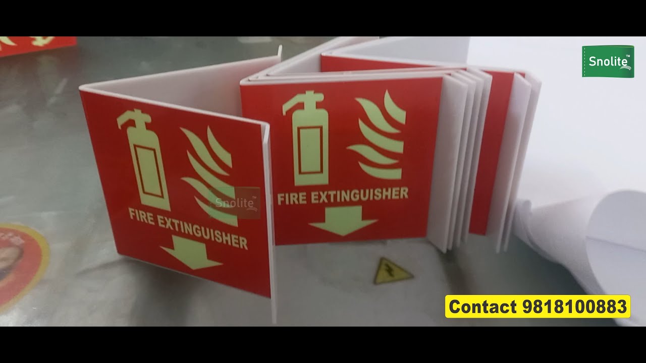 RECTANGULAR ACRYLIC SHEET FIRE EXTINGUISHER SIGNS ACRYLIC 3D PROJECTING ...