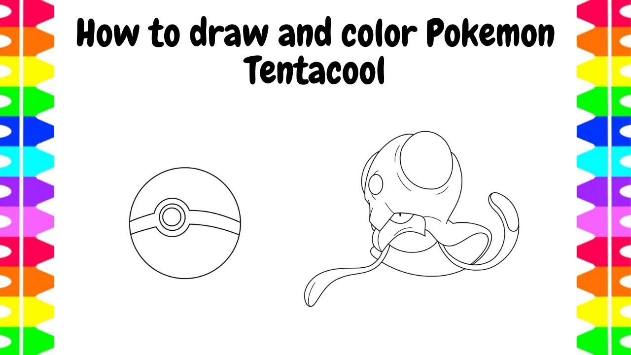 How to Draw Pokemon Tentacool l Drawing Video Pokemon Tentacool for ...
