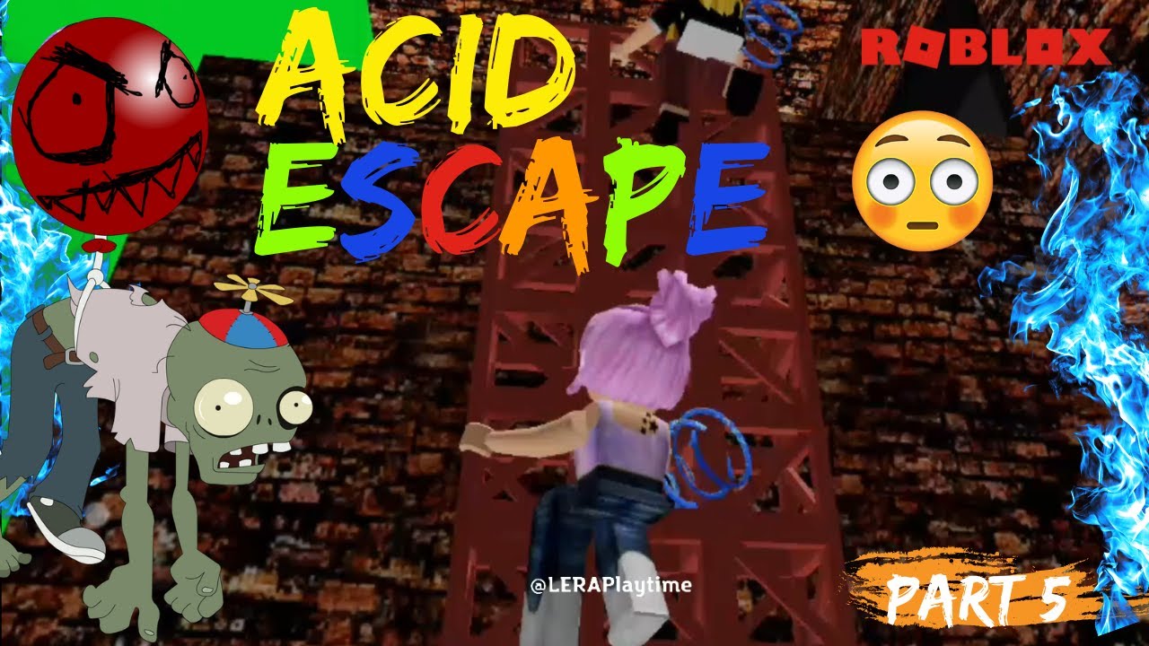 Roblox 🟥 Acid Escape☠️ Scary moments 😱Musical 🎧 Game play 🎮 👩🏽‍ Part 5 ...