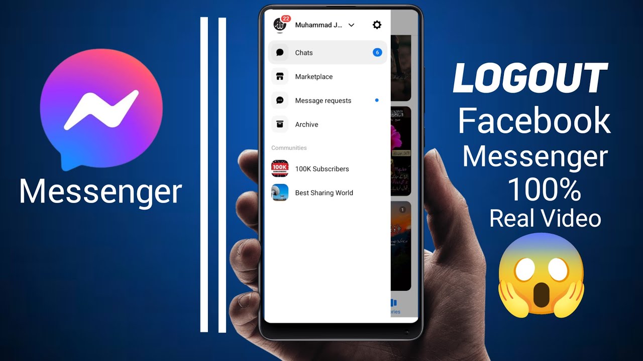 Facebook Messenger Logout Option 2024 || How To Logout Of Messenge ...