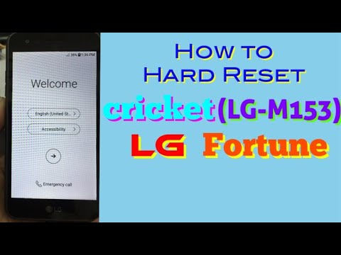 How to Hard Reset LG Fortune M153 - YouTube