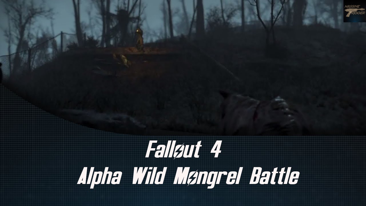Fallout 4 Alpha Wild Mongrel Battle - YouTube