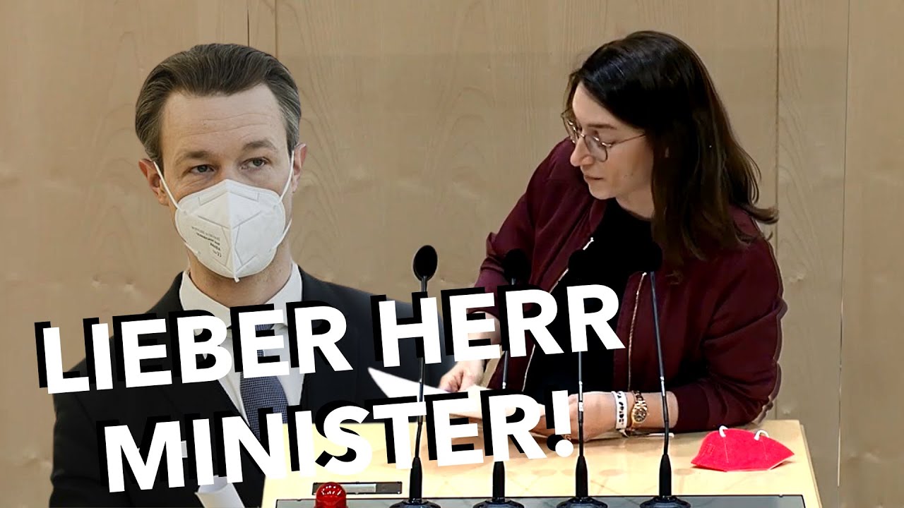 Julia Herr: Lieber Herr Minister, ich lese ihnen jetzt was vor! - YouTube