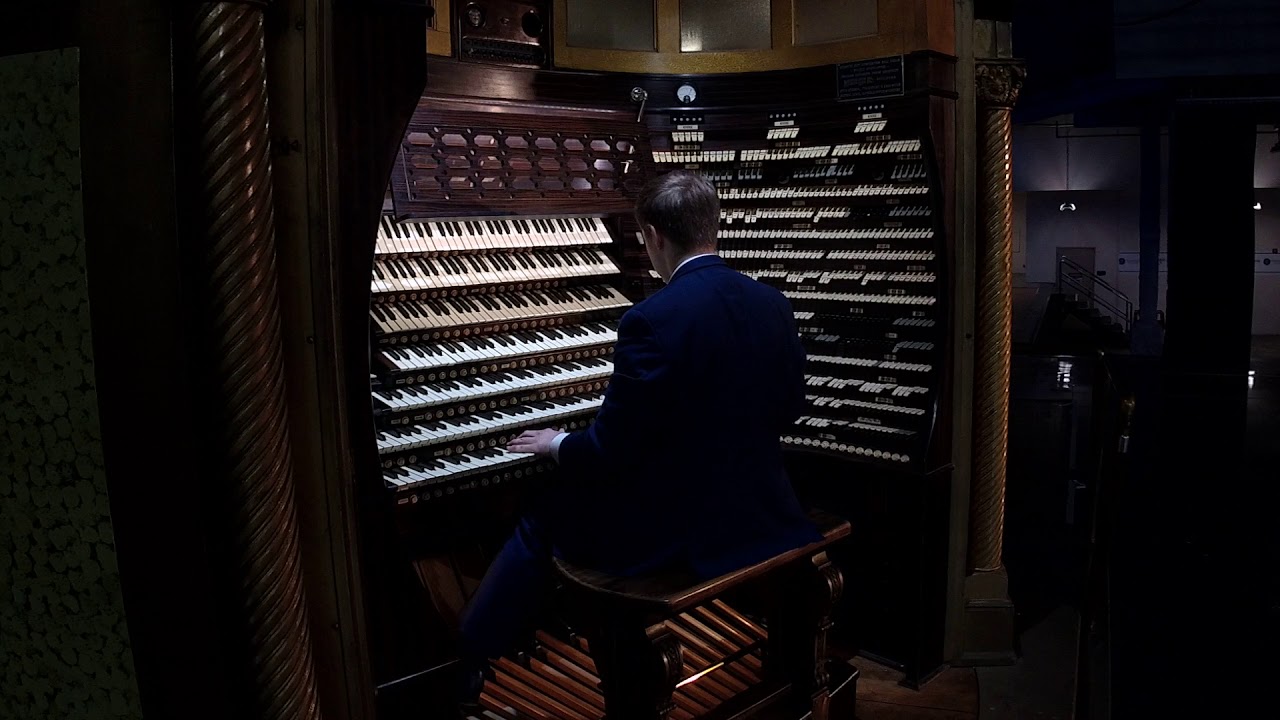 Organist David Gray has a little fun on the largest pipe organ in the ...