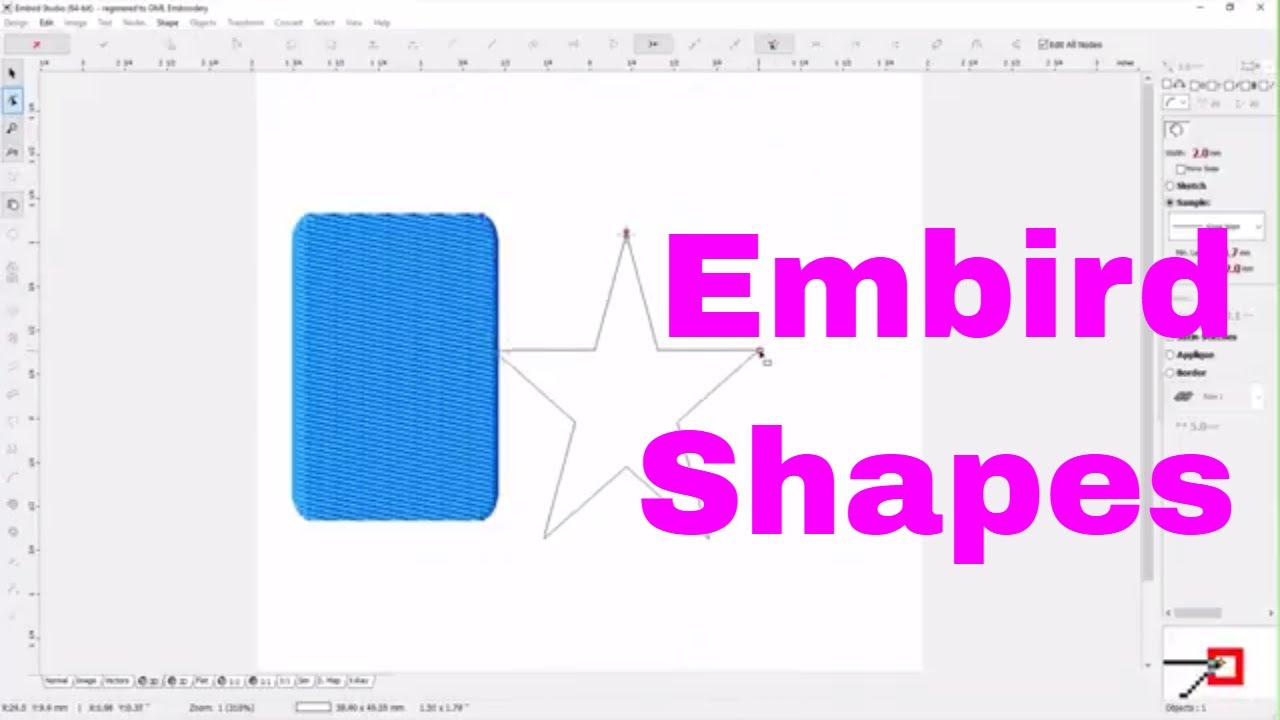 Embird Studio: how to create machine embroidery shape in Embird! - YouTube