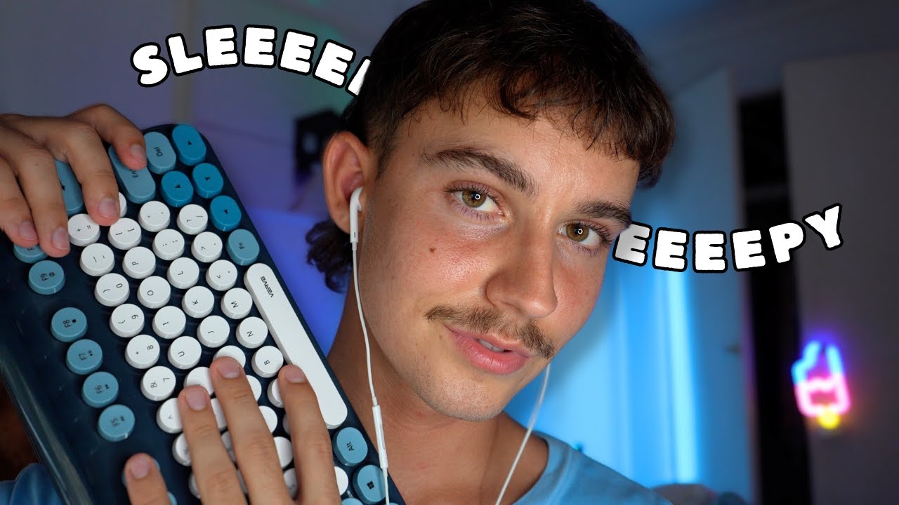 ASMR to feel Extra Sleepy 😪 (keyboard tapping, shoe scratching, mouth ...