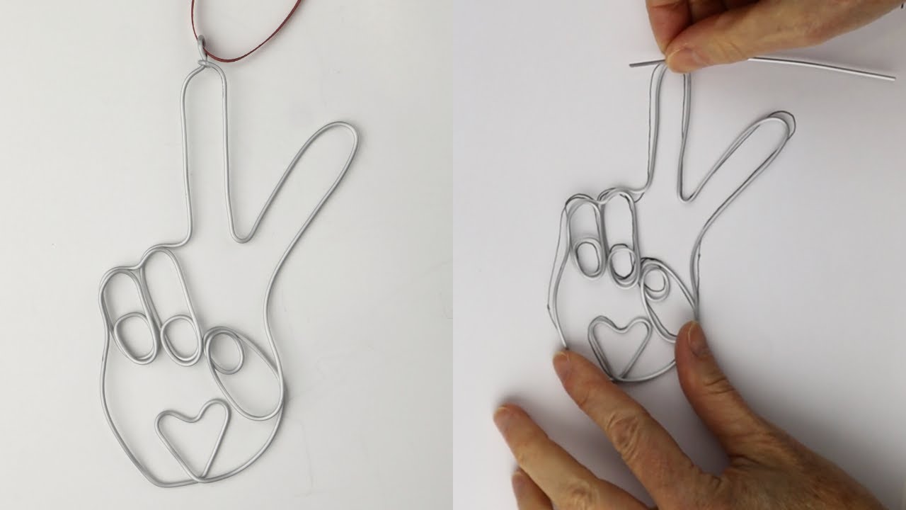 Wire Peace Sign Ornament Tutorial - YouTube