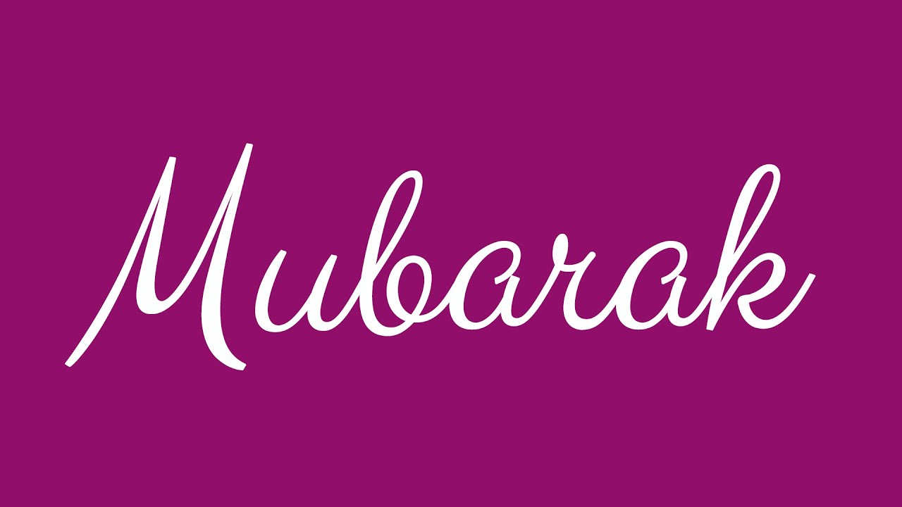 Learn how to Sign the Name Mubarak Stylishly in Cursive Writing - YouTube