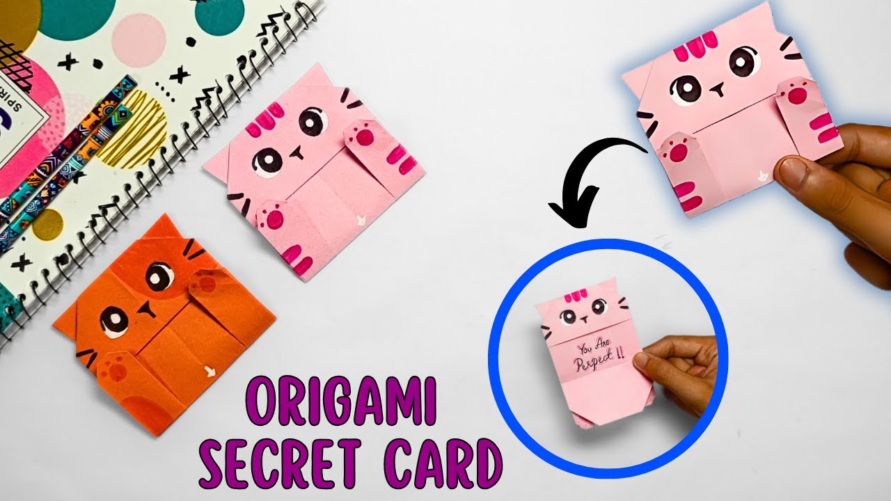 Origami Paper Secret Message Card | DIY Paper Secret Message Card ...